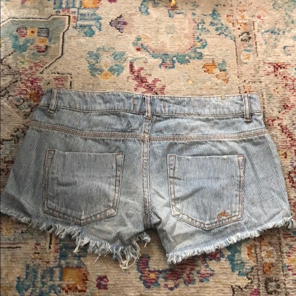 Rusty | Shorts | Rusty Denim Pinstripe Cut Off Shorts | Poshmark
